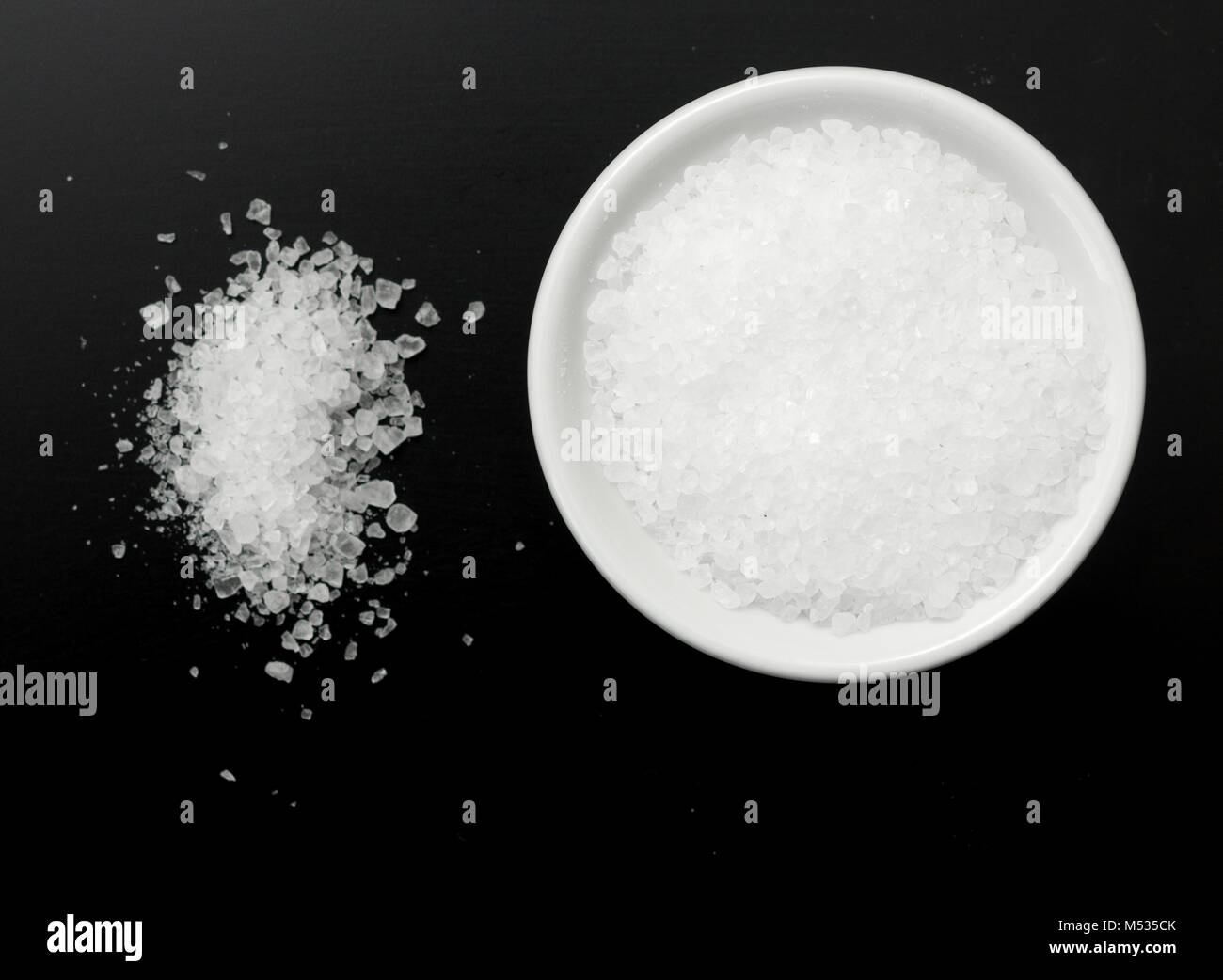 salt on black Stock Photo - Alamy