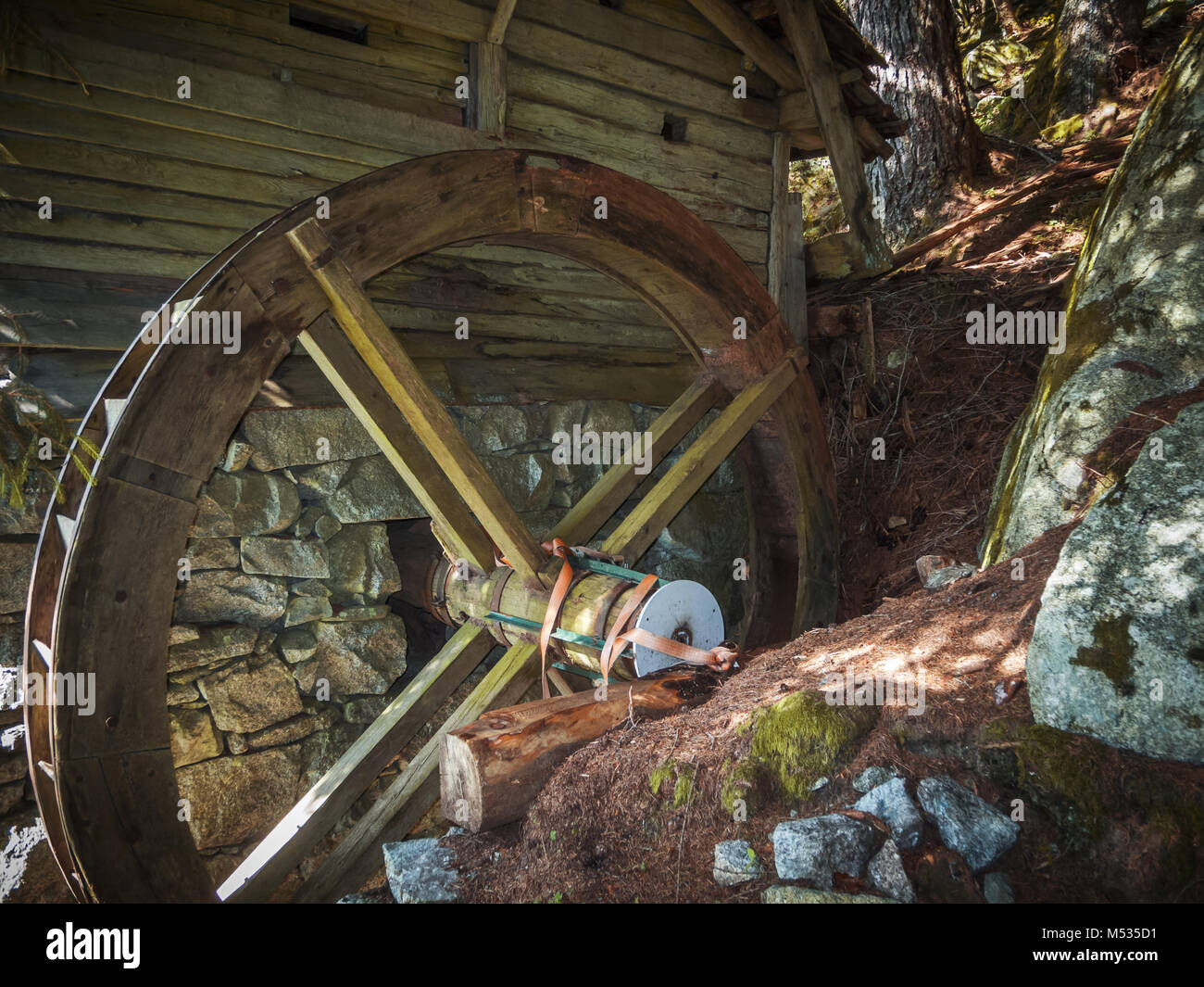 Waterwheel of a watermill Stock Photo - Alamy