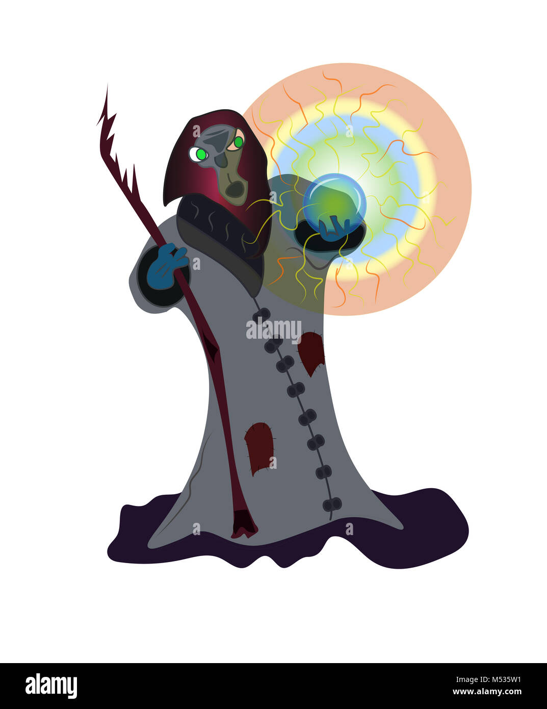 Wizard illustration hi-res stock photography and images - Alamy