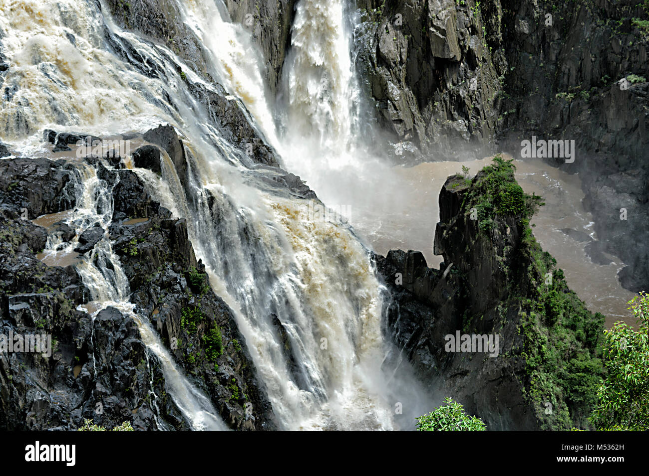 View of Barron Falls in full flow during the Wet Season, near Kuranda ...