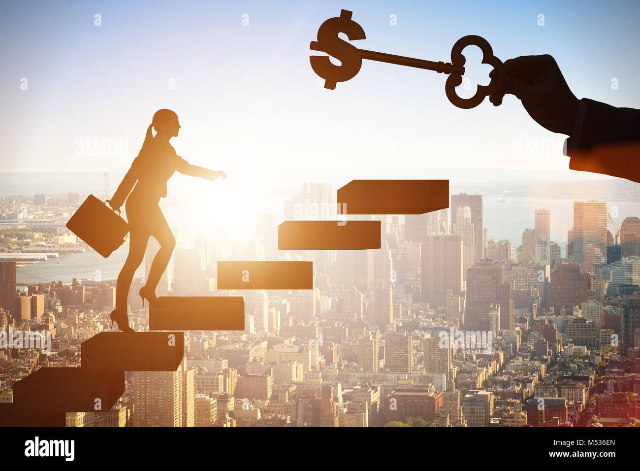 Concept of key to financial success and prosperity Stock Photo - Alamy