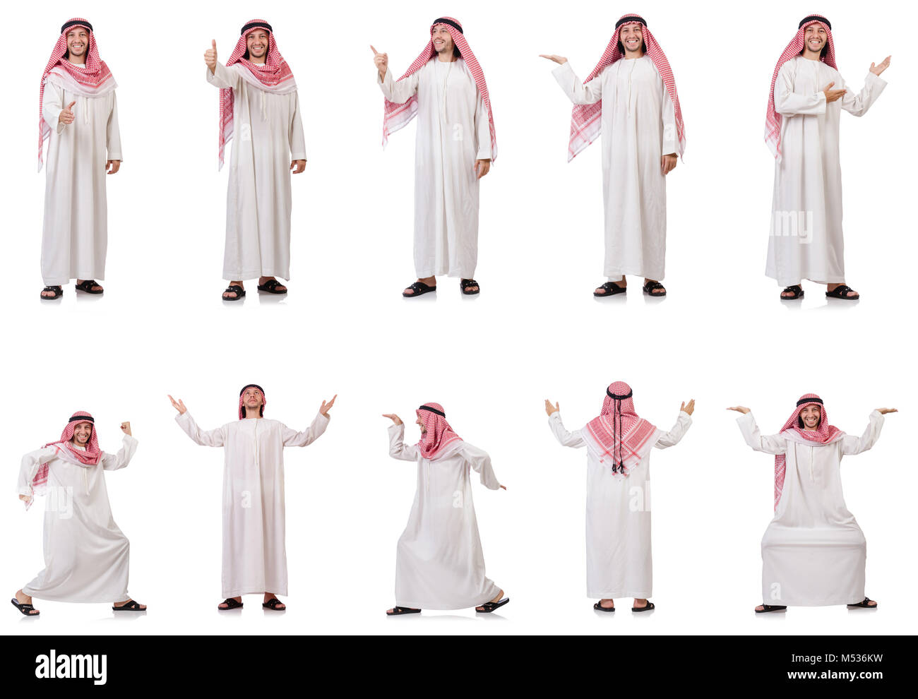 Arab man isolated on white background Stock Photo - Alamy