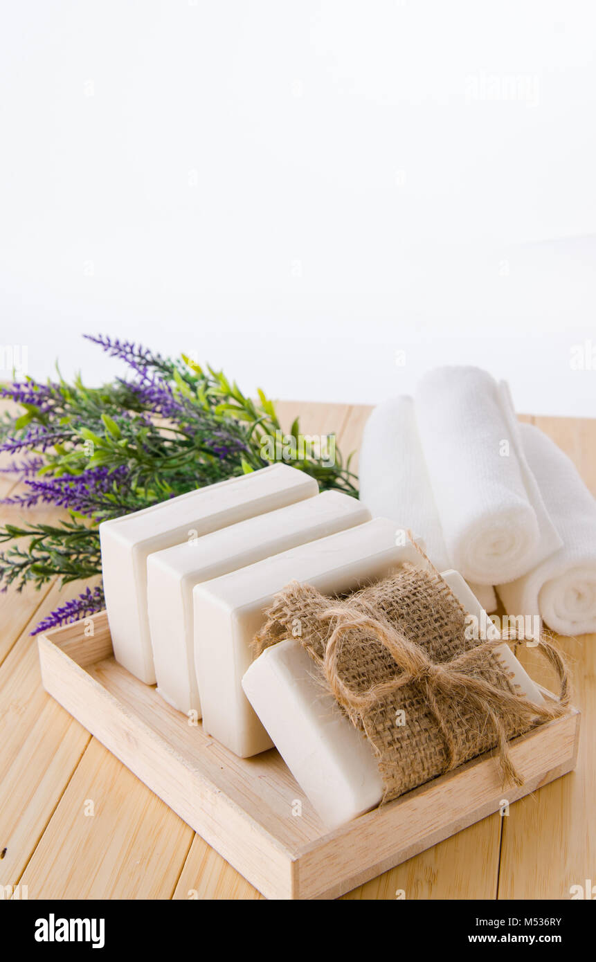 Healthy lifestyle concept with aromatic soaps Stock Photo - Alamy