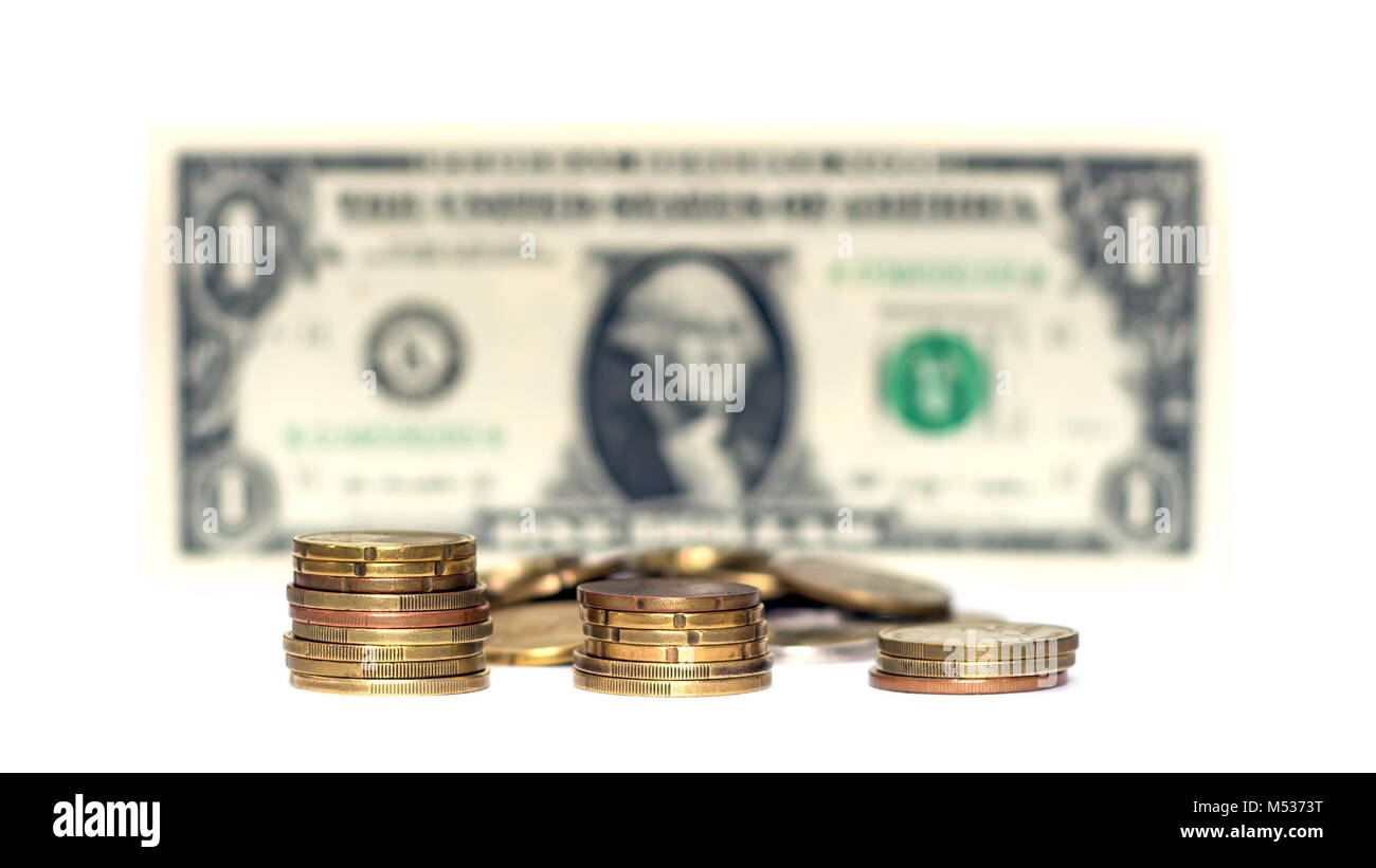 Us one dollar bill coins hi-res stock photography and images - Alamy