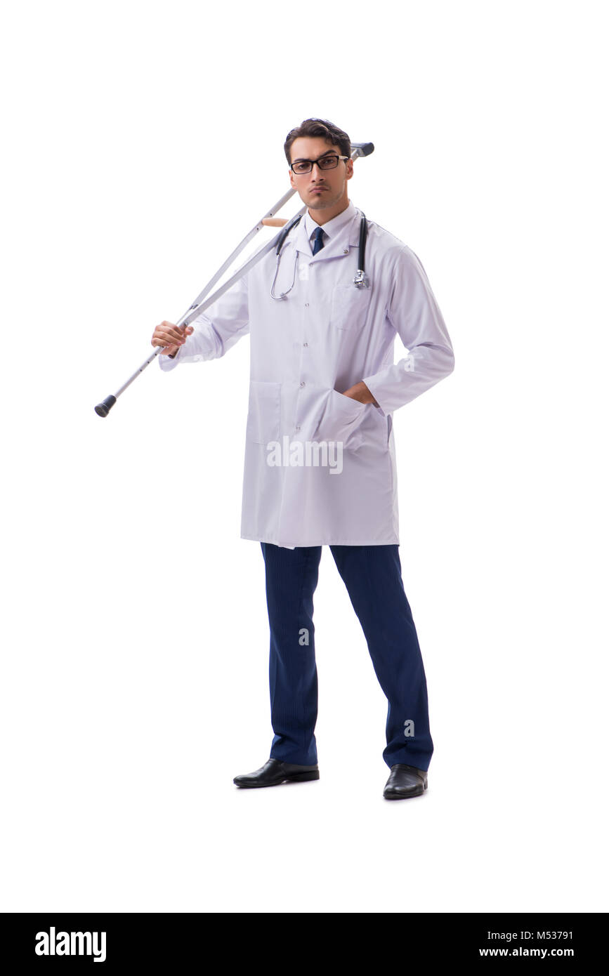 Young doctor physician standing walking isolated on white backgr Stock ...