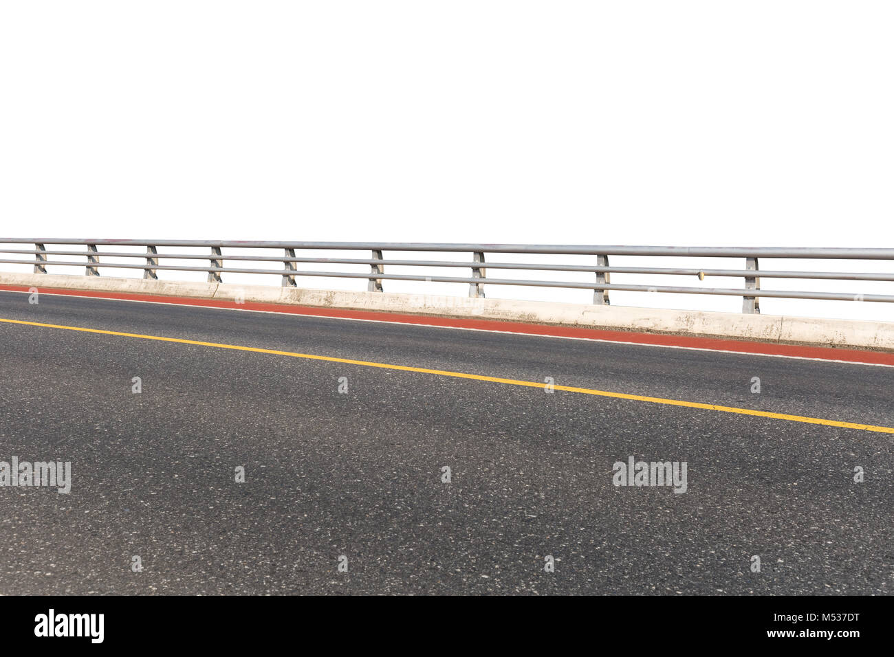 road with railings isolated on white Stock Photo - Alamy