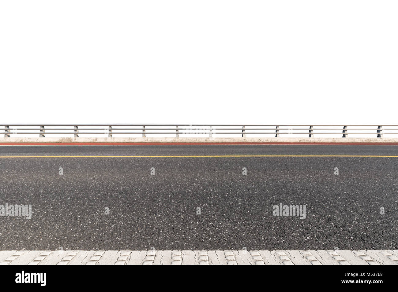 road with railings isolated on white Stock Photo - Alamy