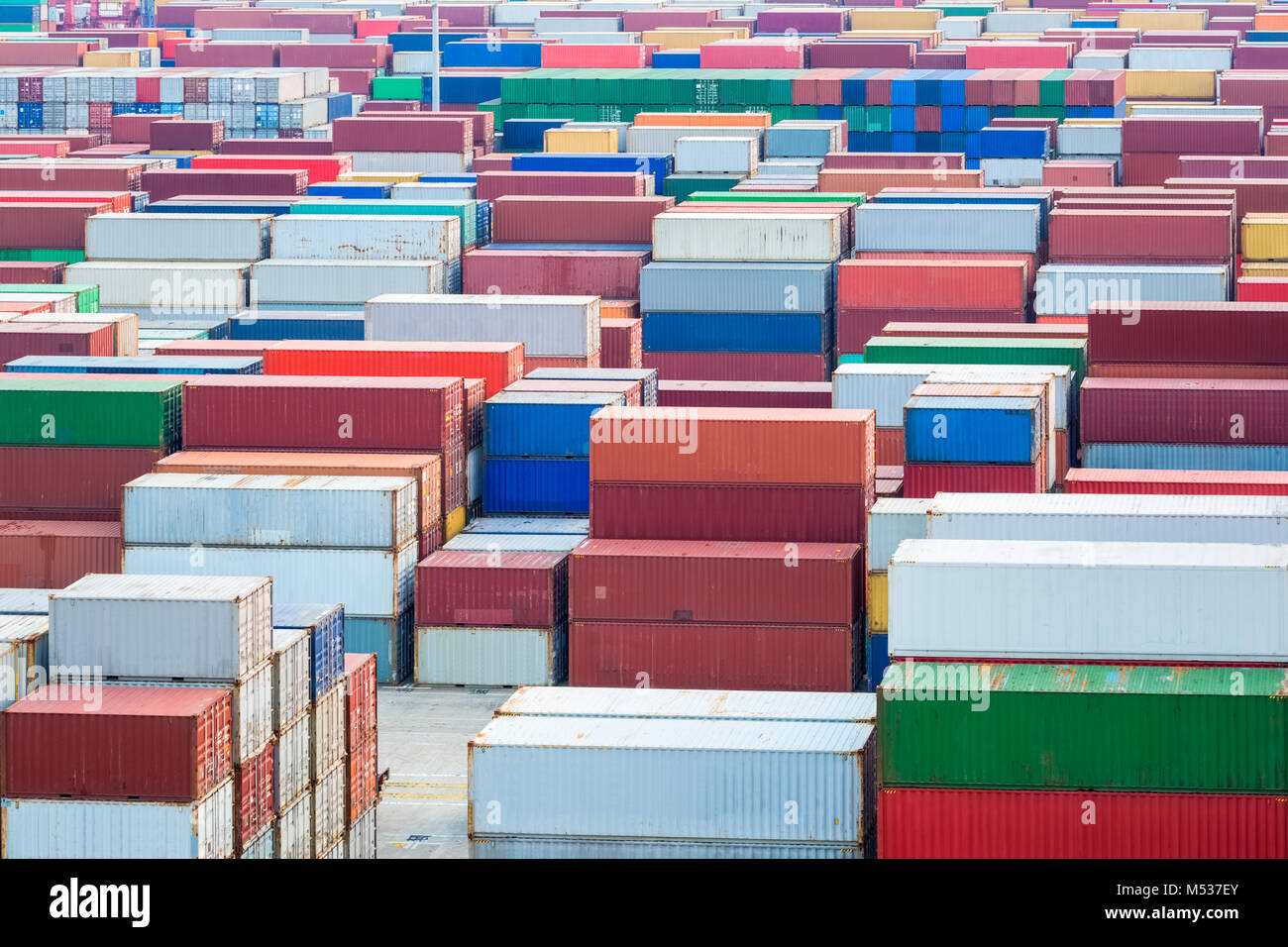 container yard closeup Stock Photo - Alamy