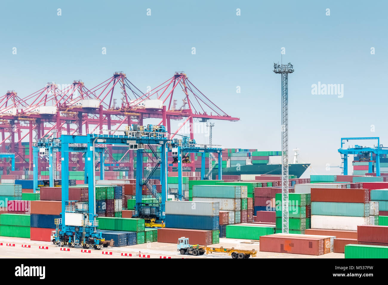 container port closeup Stock Photo - Alamy
