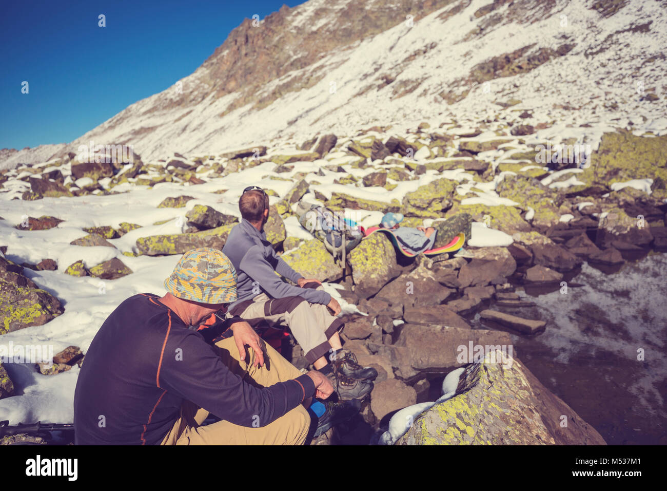 Rest in hike Stock Photo - Alamy