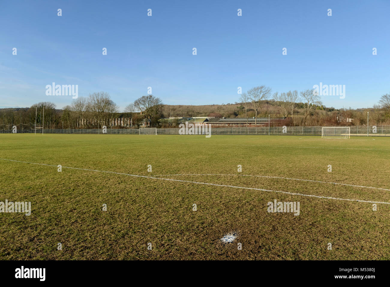 school sports grounds and pitches marked out for sports such as ...