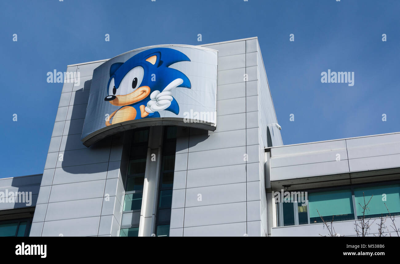 Sonic the Hedgehog on SEGA Europe HQ, 27 Great West Road, Brentford ...