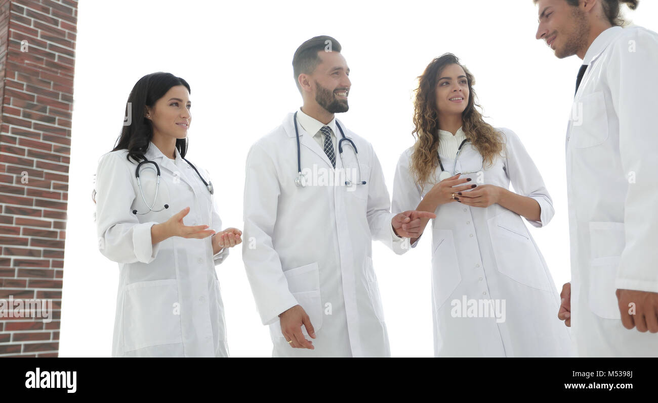 closeup of a group of doctors discussing Stock Photo - Alamy