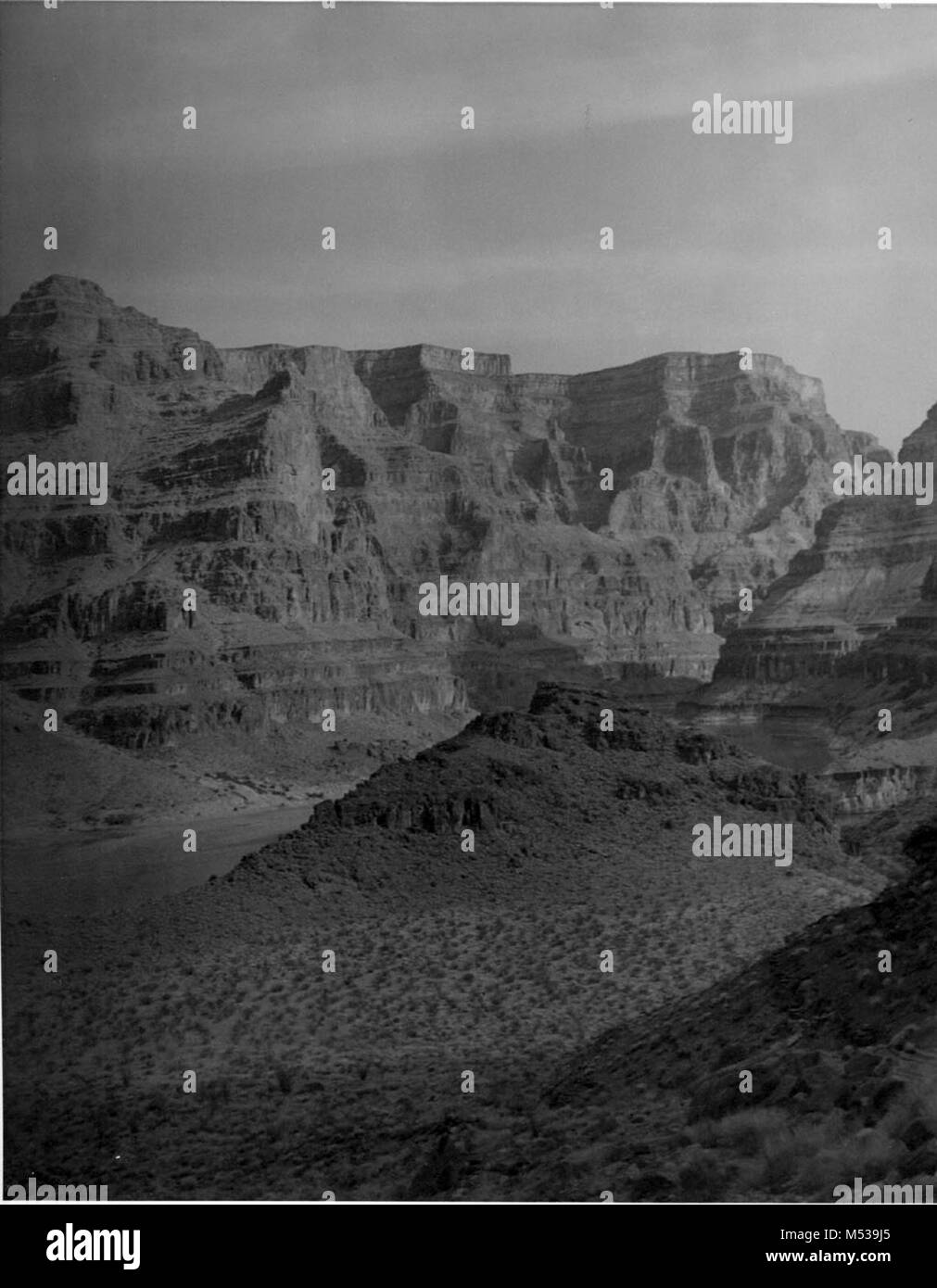 GRAND WASH CLIFFS AND COLORADO RIVER NEAR IT'S ENTRY INTO LAKE MEAD ...