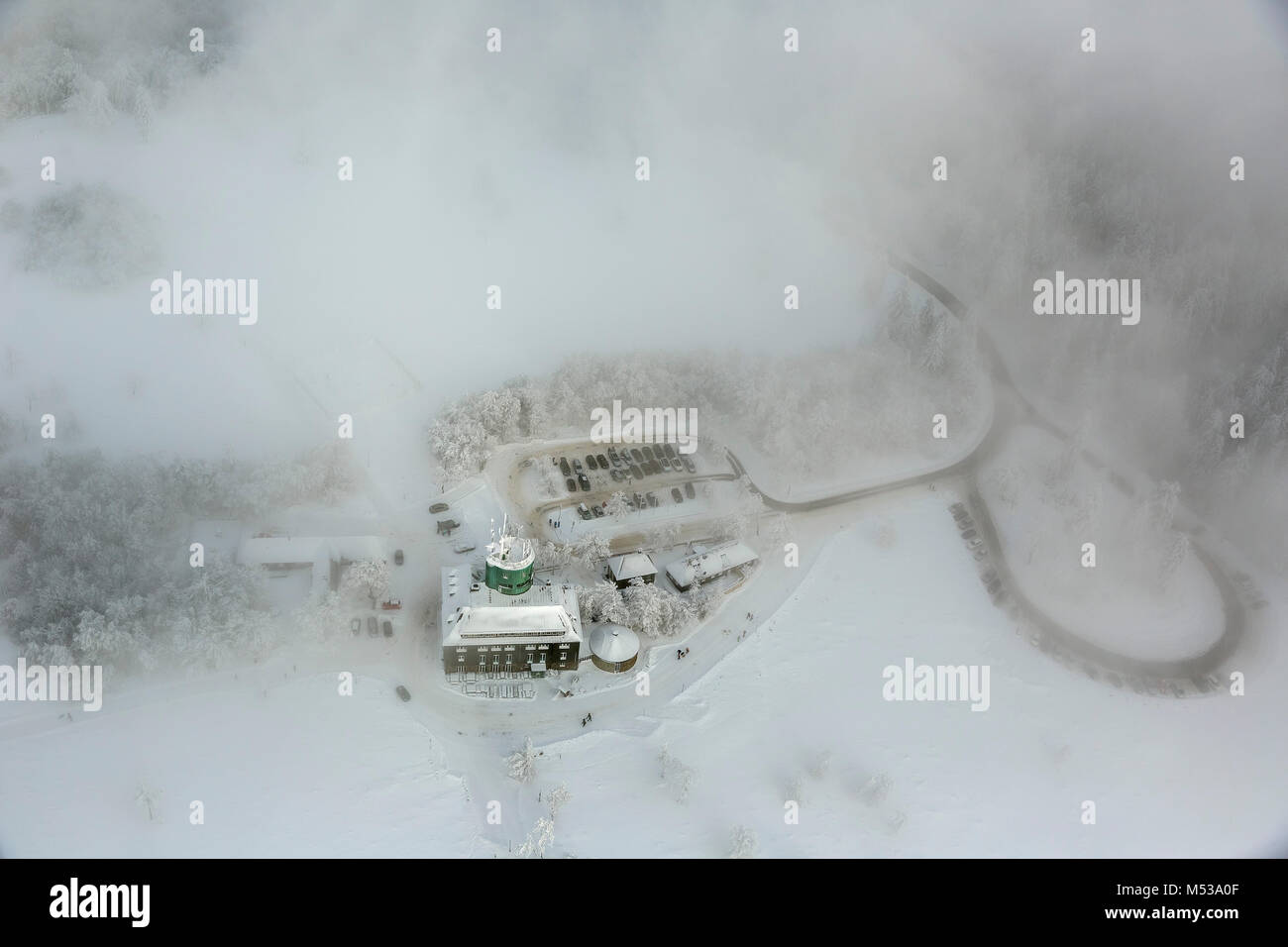 Aerial View, Winter in Winterberg, Snow, Kahler Asten Hochheide ...