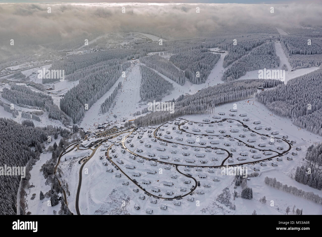 Aerial View, Landal GreenParks GmbH, Holiday Homes, Tourism, Snow, Mass ...