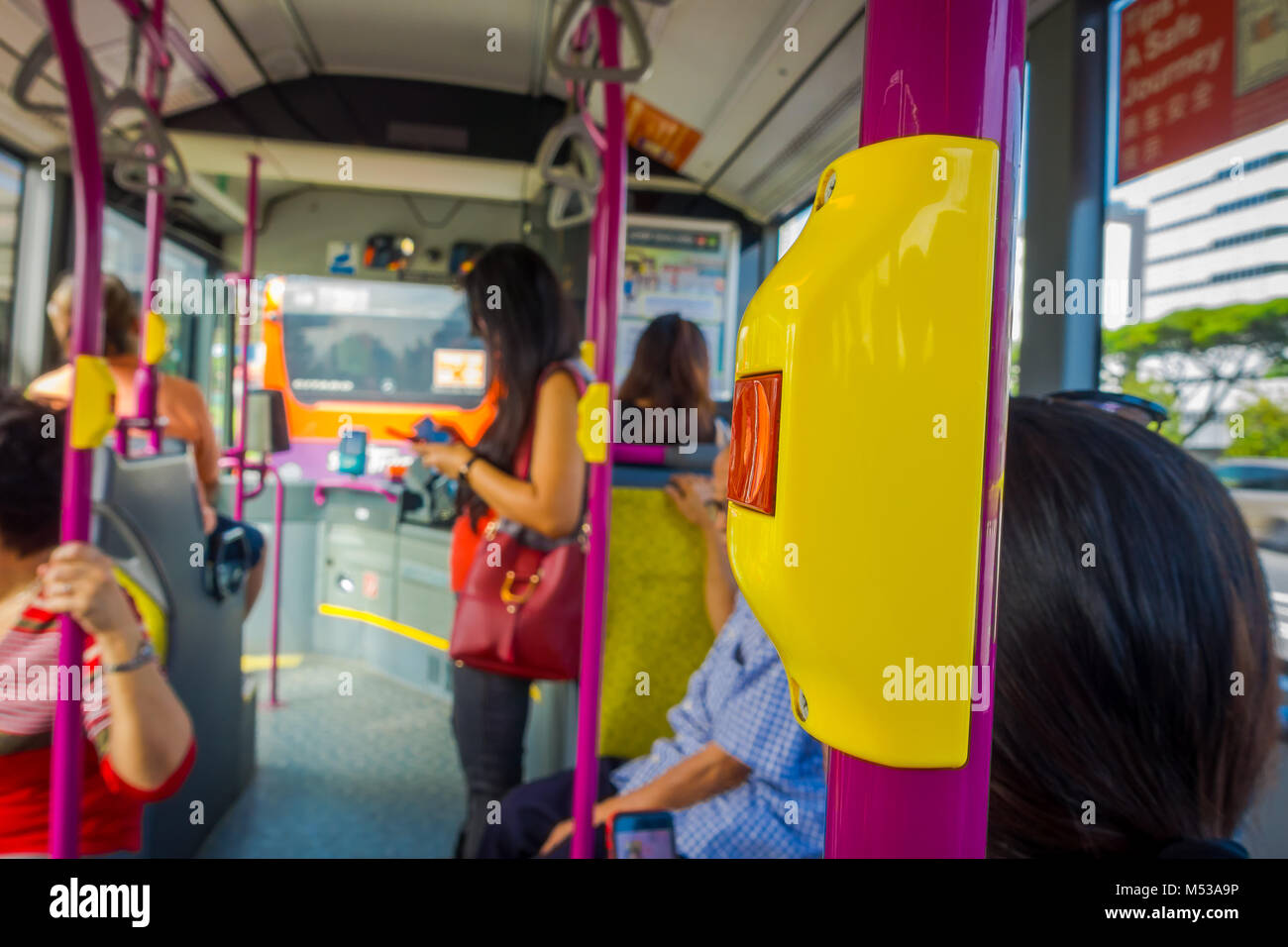 Singapore bus interior hi-res stock photography and images - Alamy