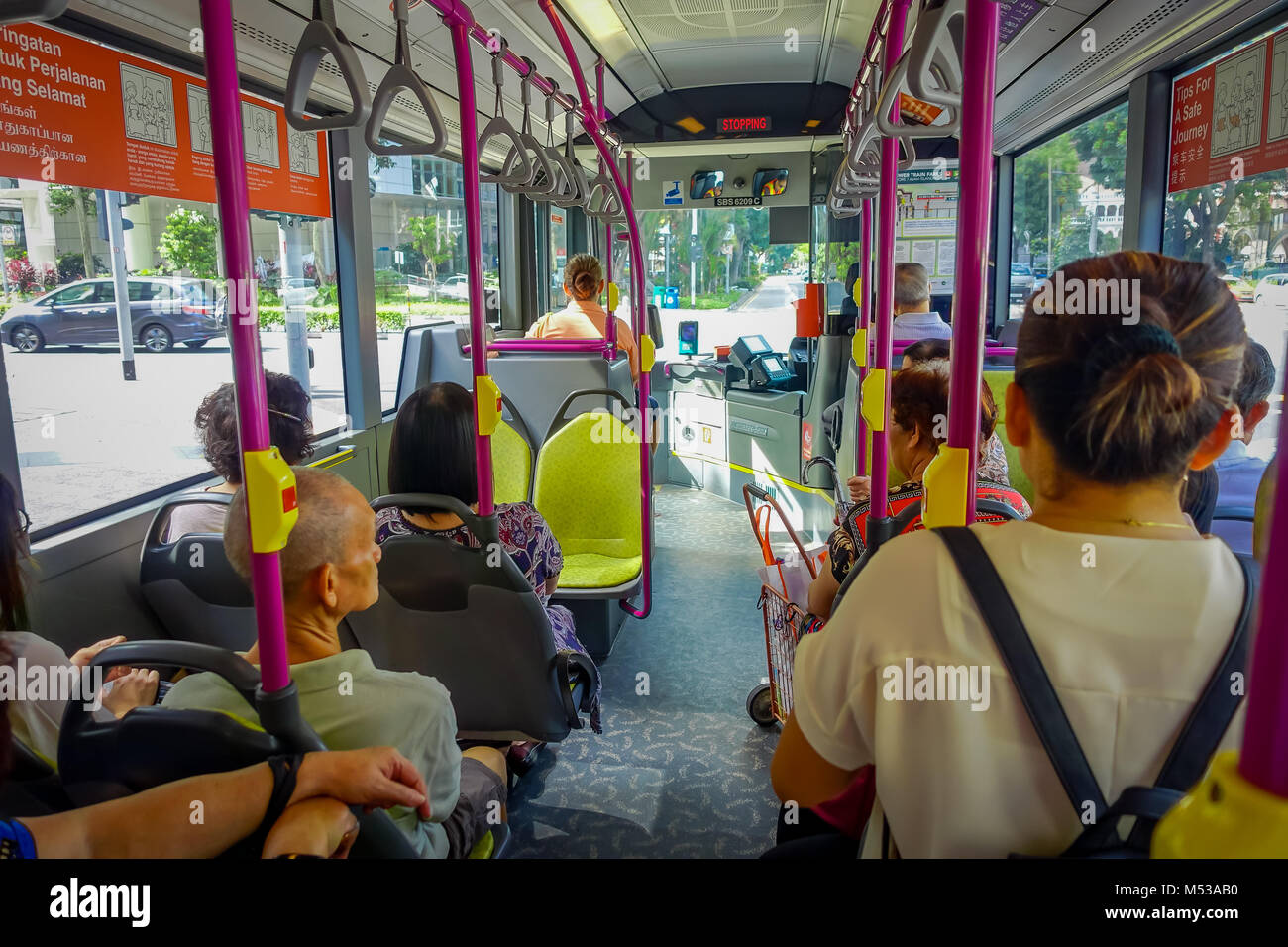 Singapore bus interior hi-res stock photography and images - Alamy