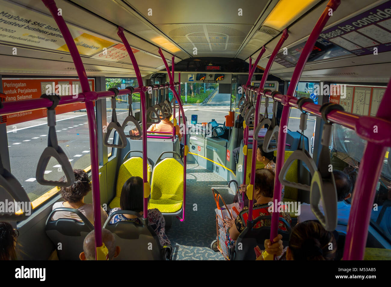Singapore bus interior hi-res stock photography and images - Alamy