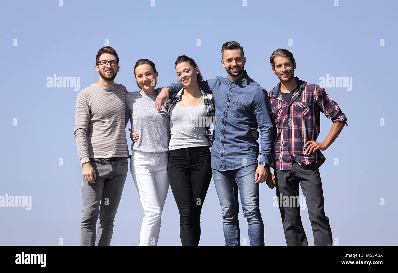 group portrait of confident young people Stock Photo - Alamy