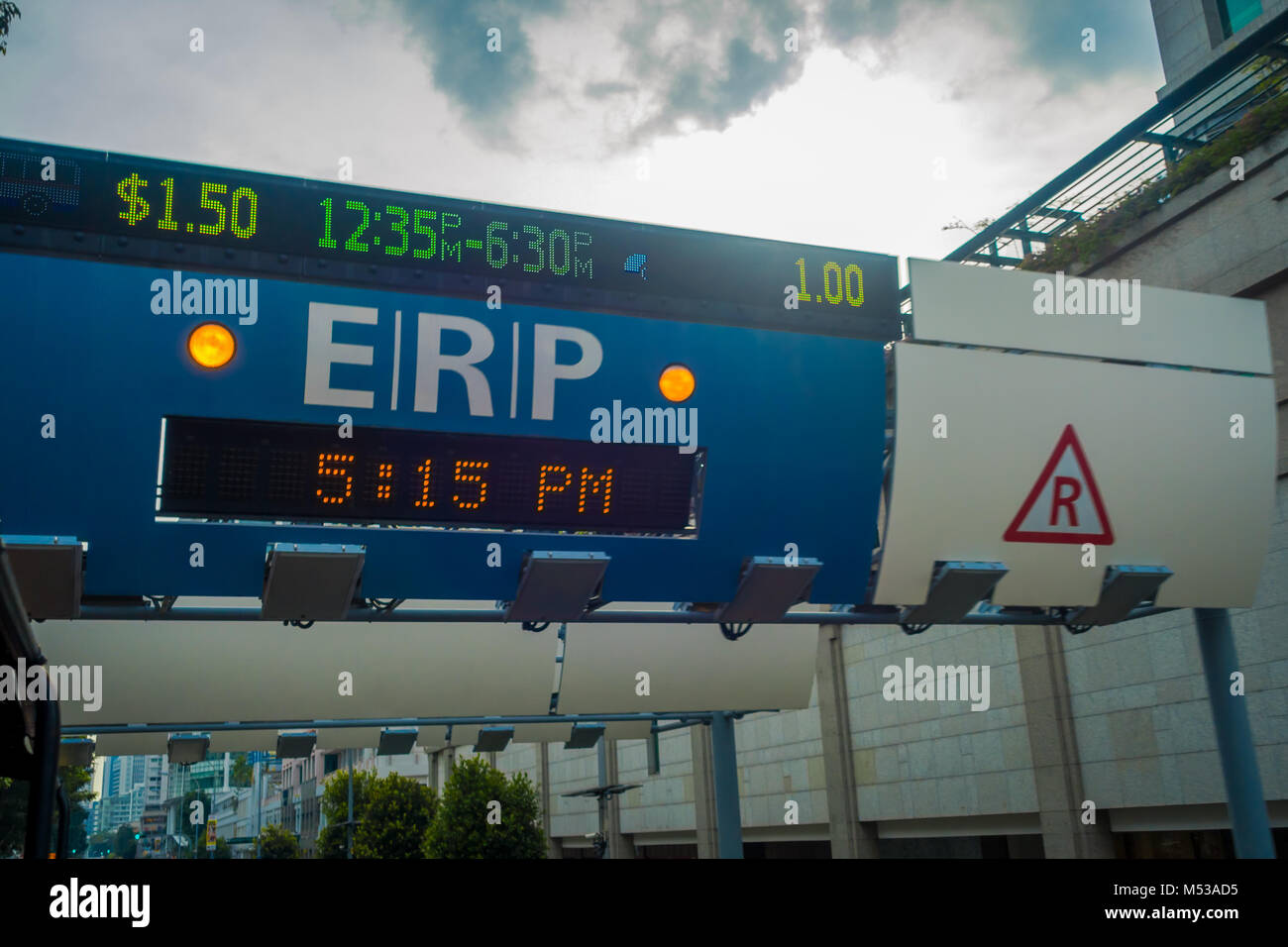 SINGAPORE, SINGAPORE - FEBRUARY 01, 2018: Close up of ERP system on ...
