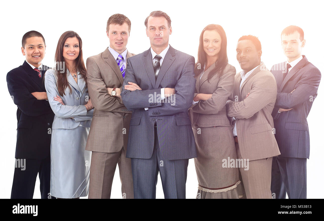 Group portrait friendly successful multinational hi-res stock ...