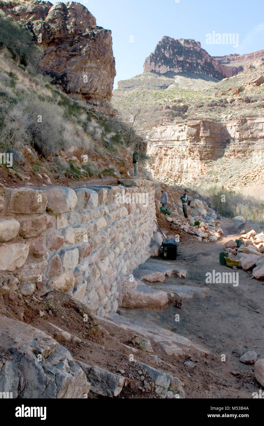 During February of 2012 Grand Canyon's Trail Crew rebuilt a 100 foot ...