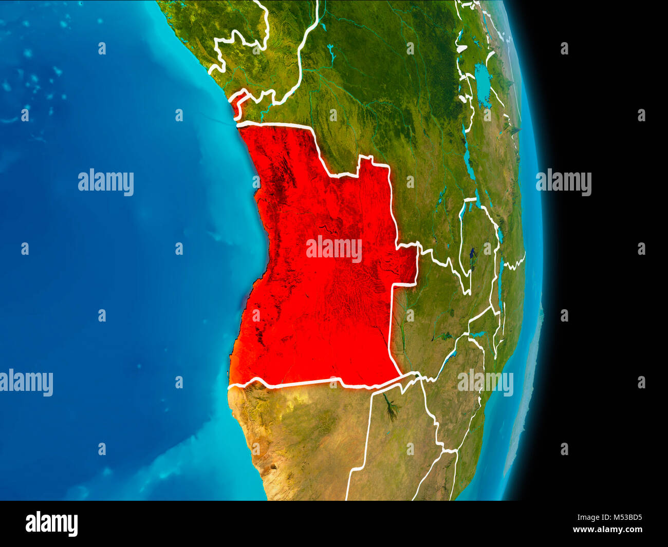 Angola satellite image hi-res stock photography and images - Alamy