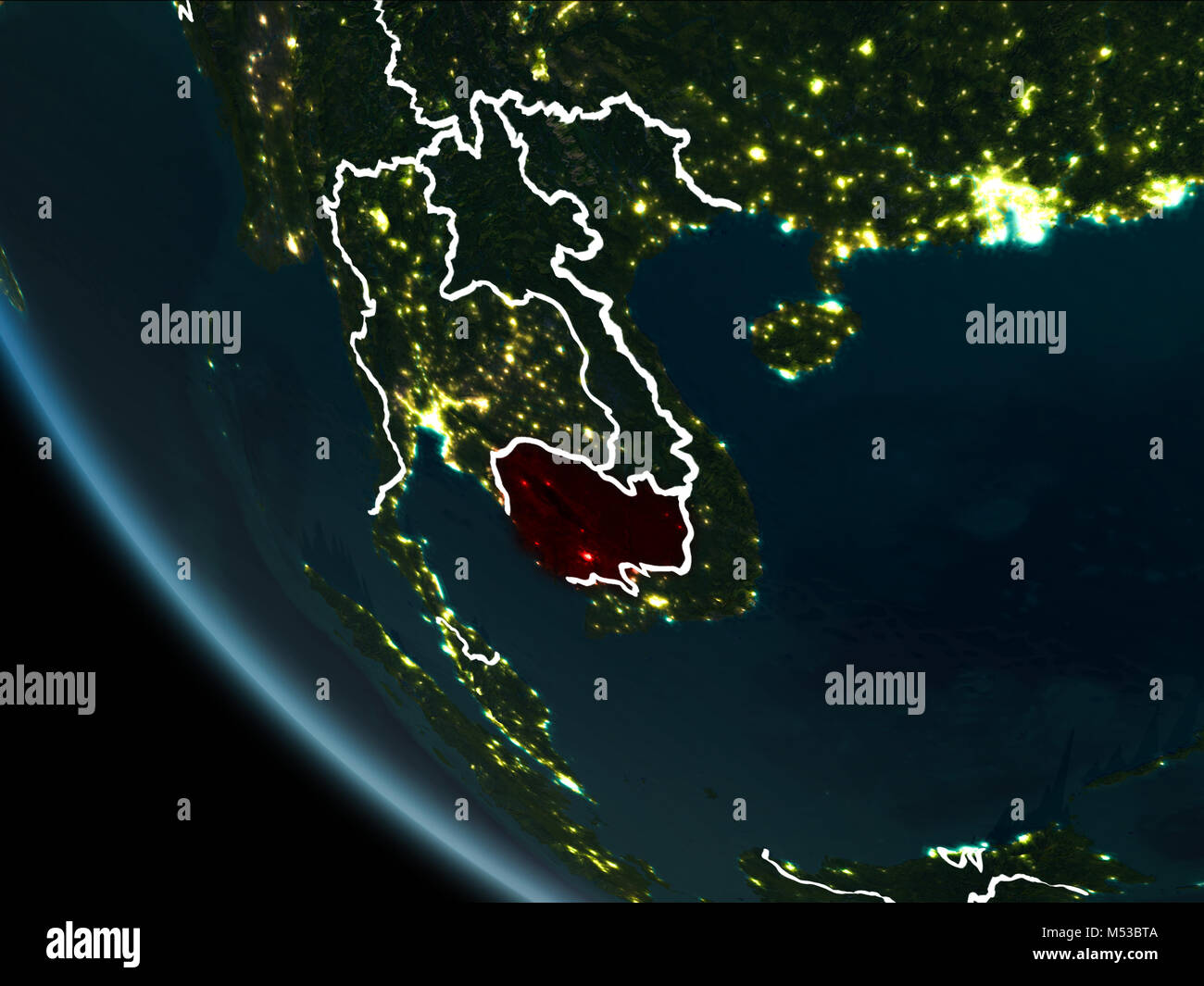 Cambodia on map asia asian cities hi-res stock photography and images ...