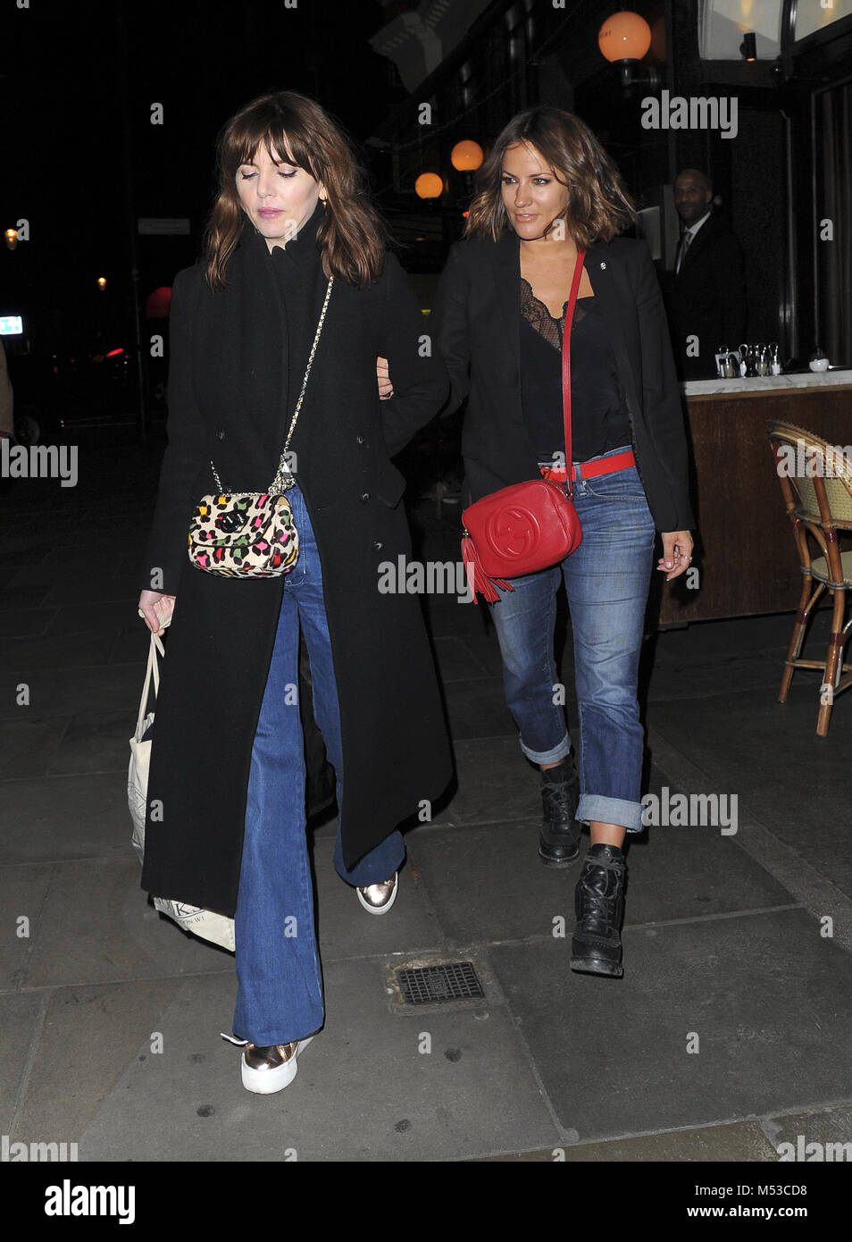 caroline Flack Seen Leaving the Royal Court Theatre after seeing The ...