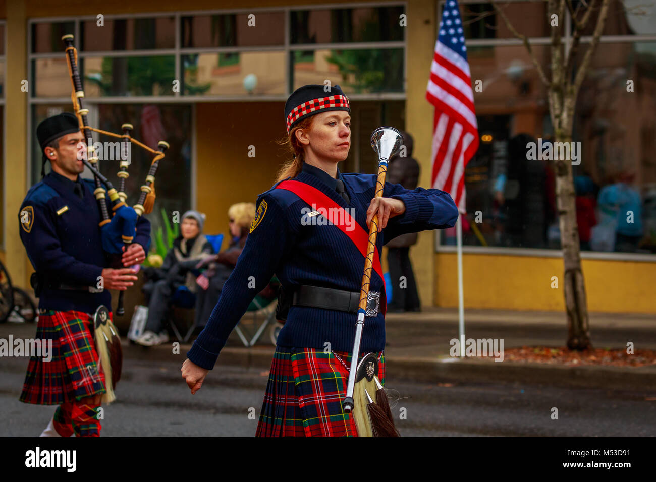 Portland, Oregon, USA - November 11, 2017: Portland Police Highland ...