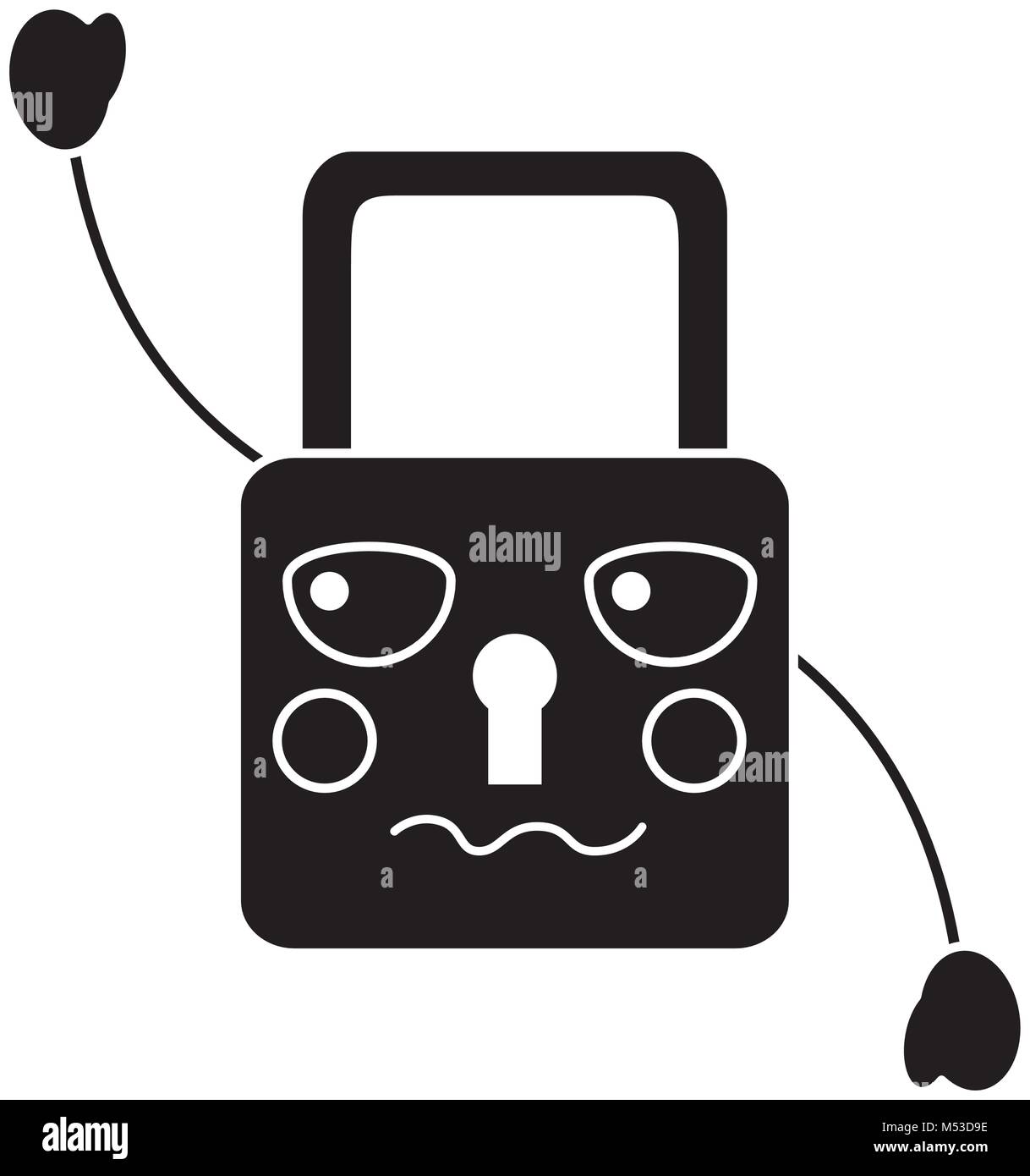 Padlock emoticon Cut Out Stock Images & Pictures - Alamy