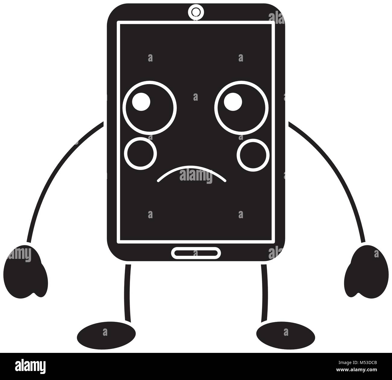 smartphone kawaii phone character cartoon Stock Vector Image & Art - Alamy