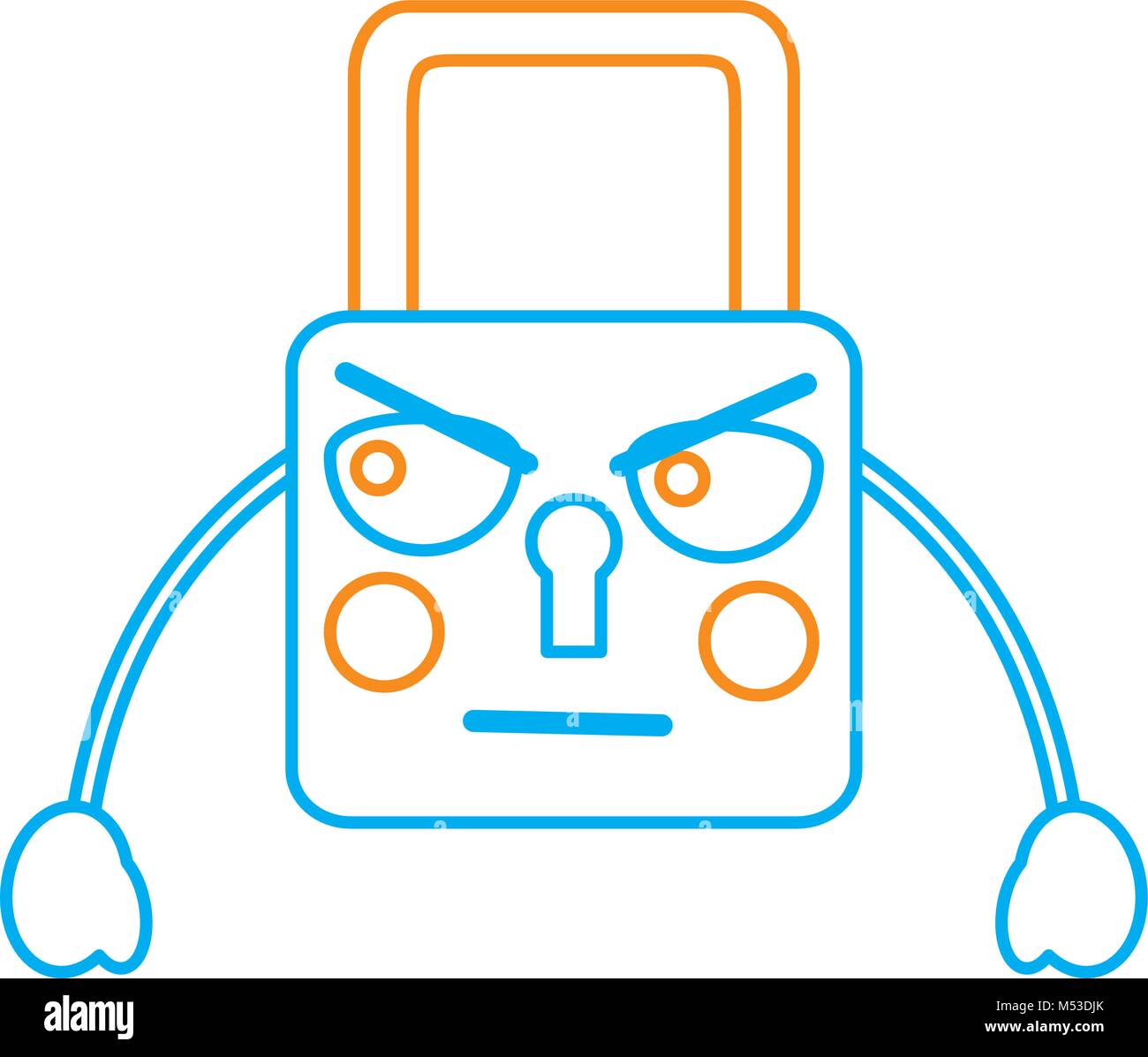 safety lock angry emoji icon image Stock Vector Image & Art - Alamy