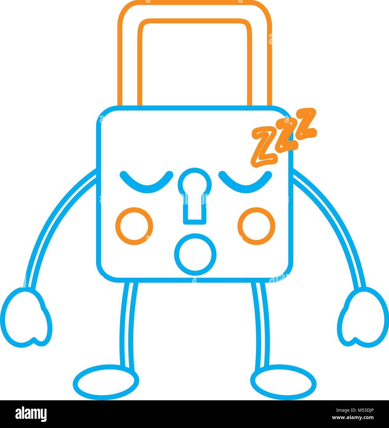 safety lock sleeping emoji icon image Stock Vector Image & Art - Alamy