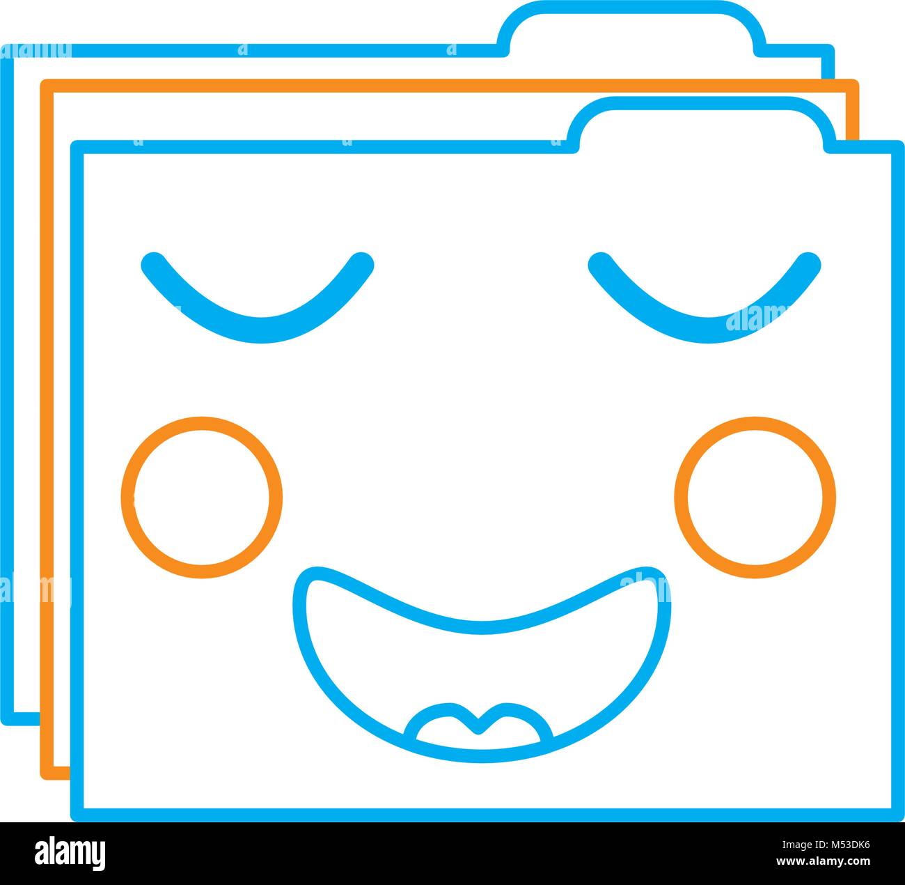 file folder happy emoji icon image Stock Vector Image & Art - Alamy