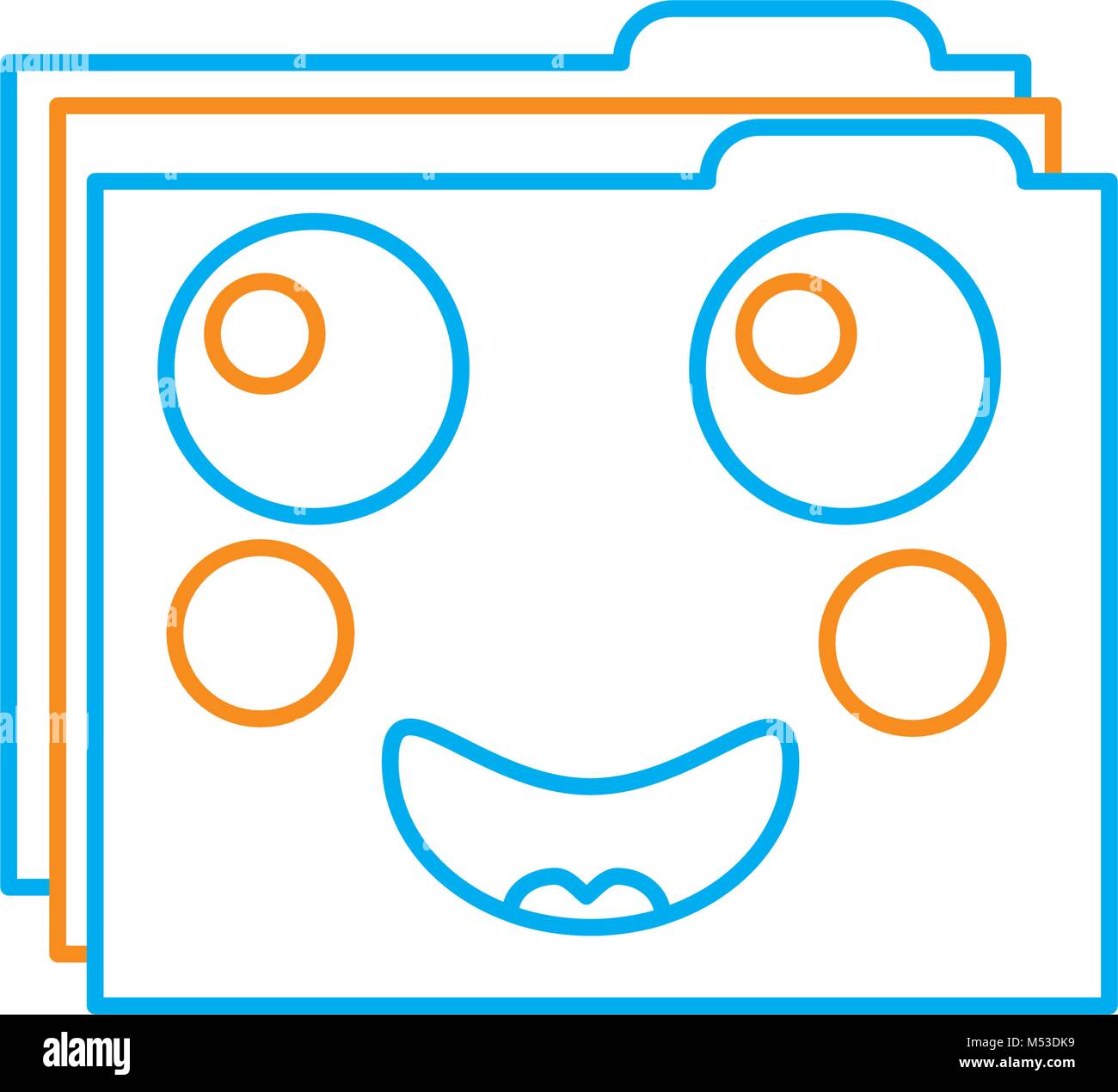 file folder happy emoji icon image Stock Vector Image & Art - Alamy