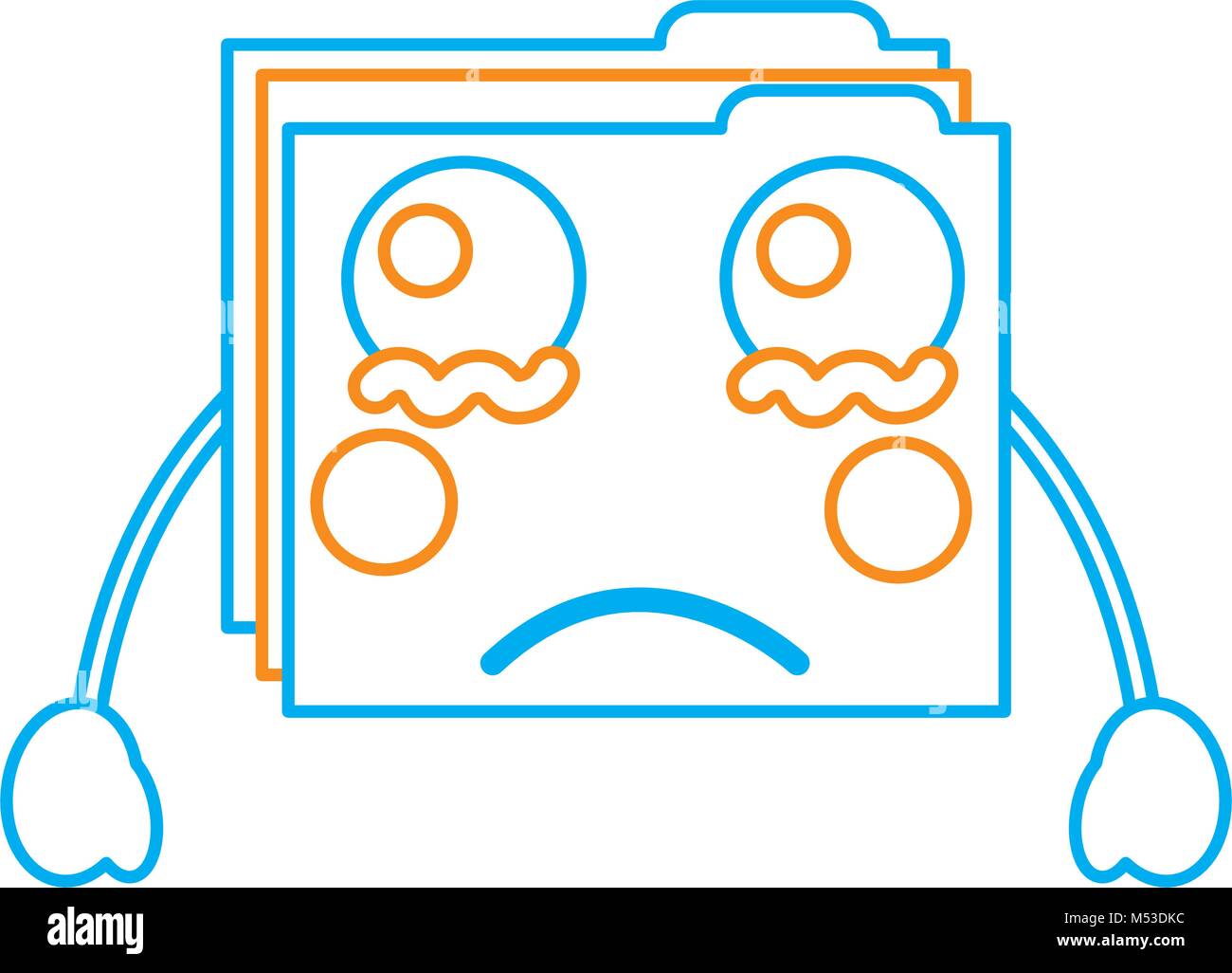 file folder sad emoji icon image Stock Vector Image & Art - Alamy
