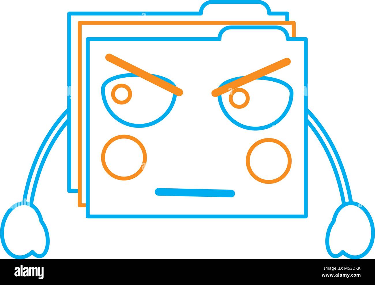 file folder angry emoji icon image Stock Vector Image & Art - Alamy