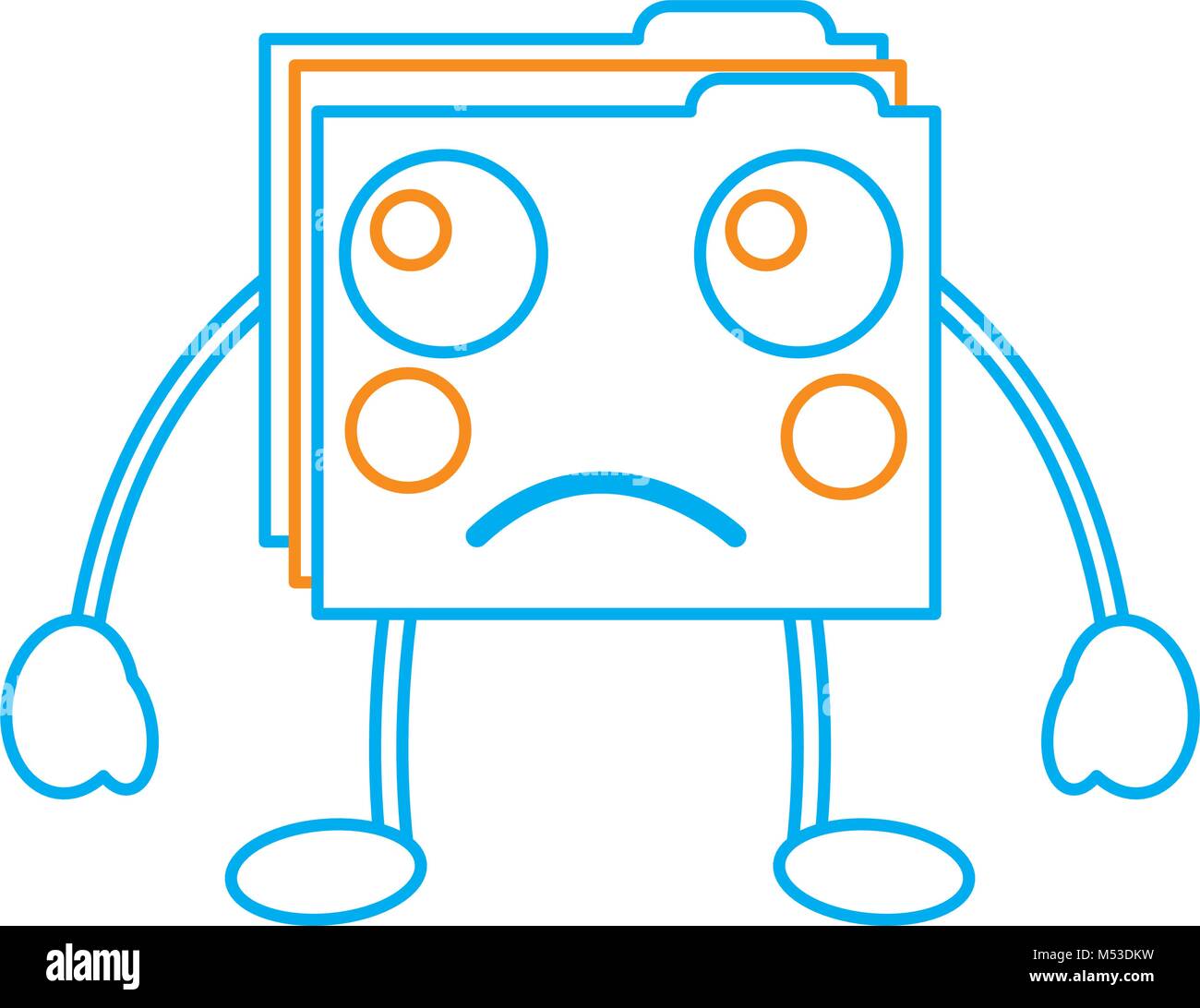 file folder sad emoji icon image Stock Vector Image & Art - Alamy