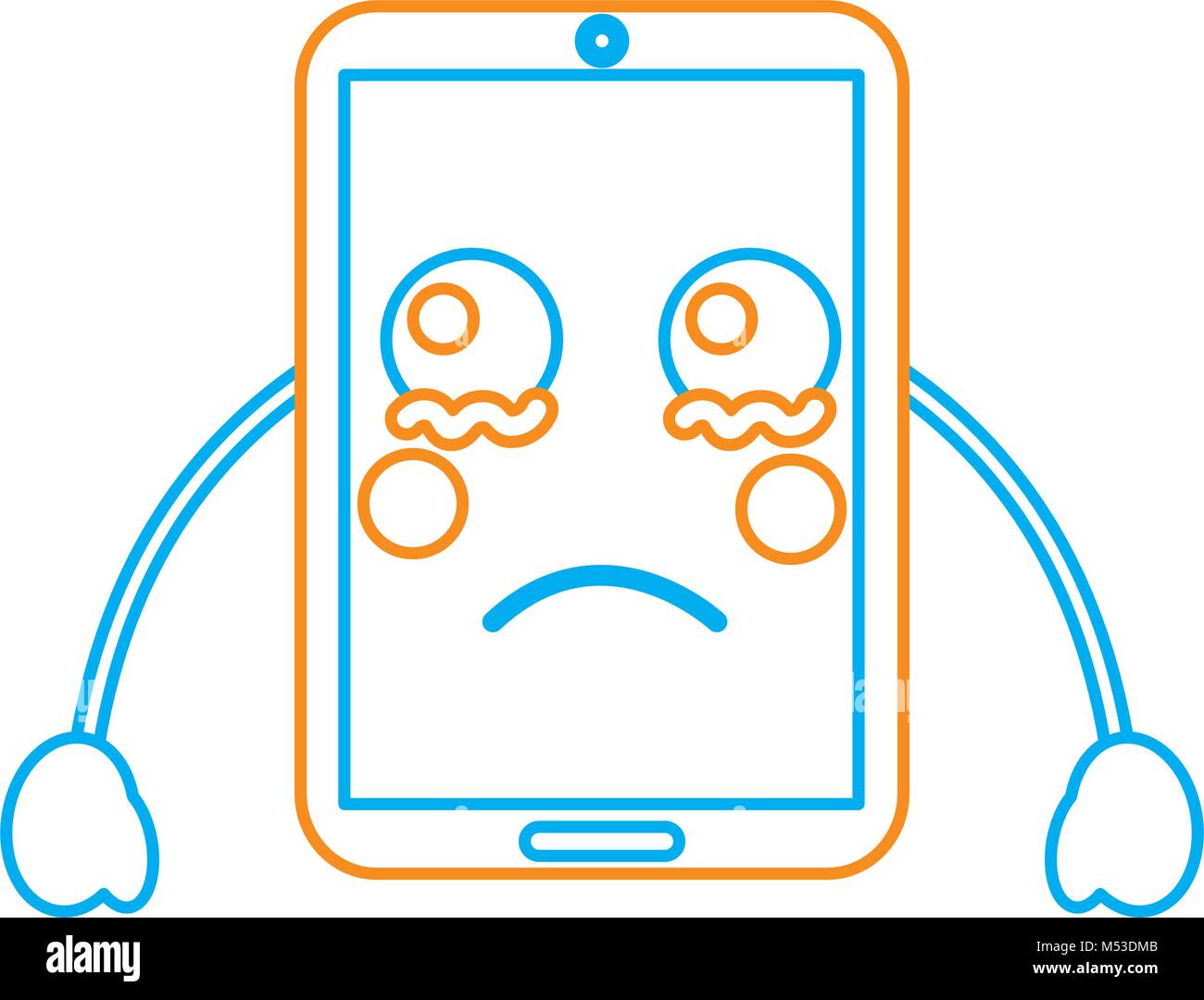 Sad face emoji phone hi-res stock photography and images - Alamy