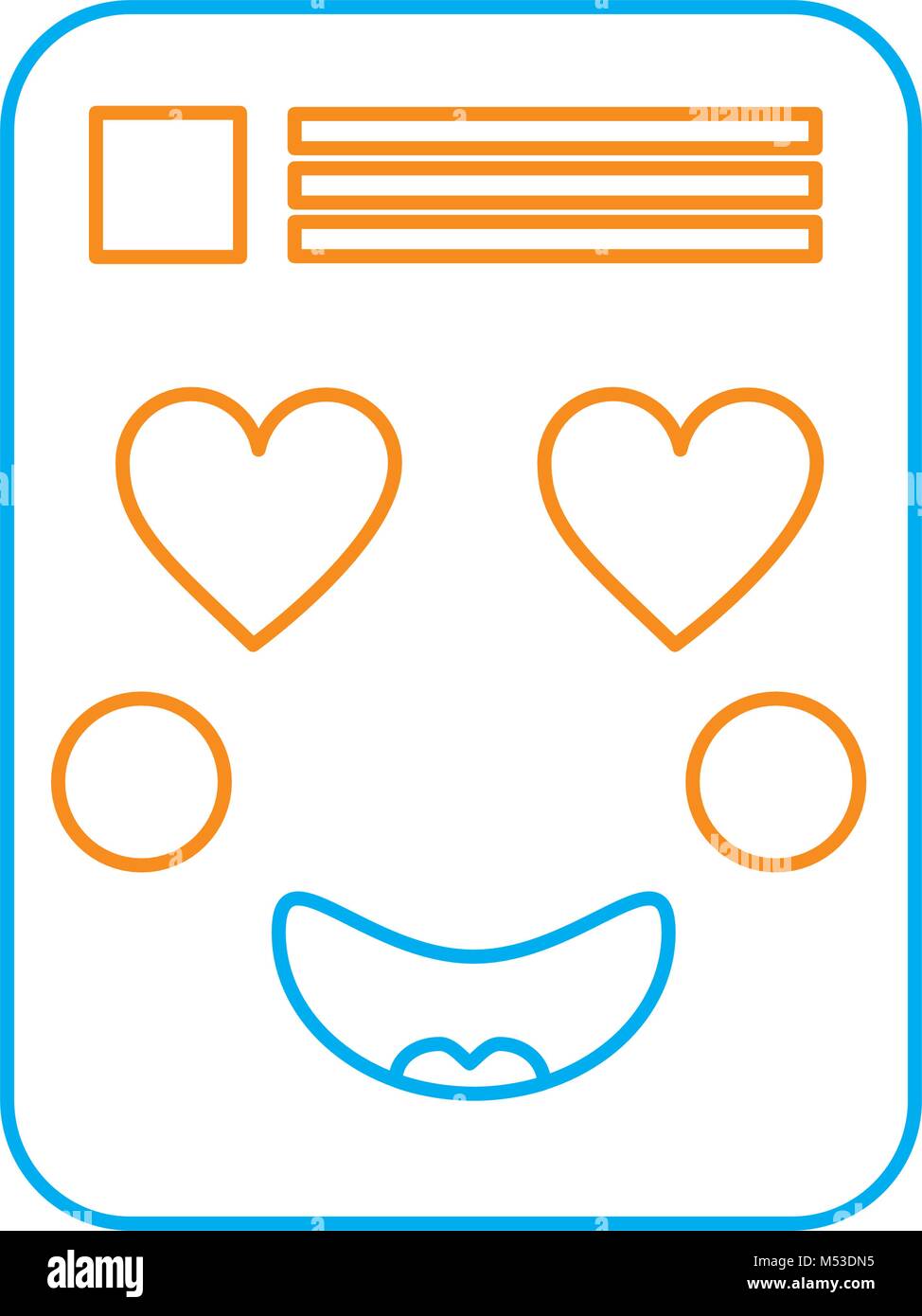 document heart eyes emoji icon image Stock Vector Image & Art - Alamy