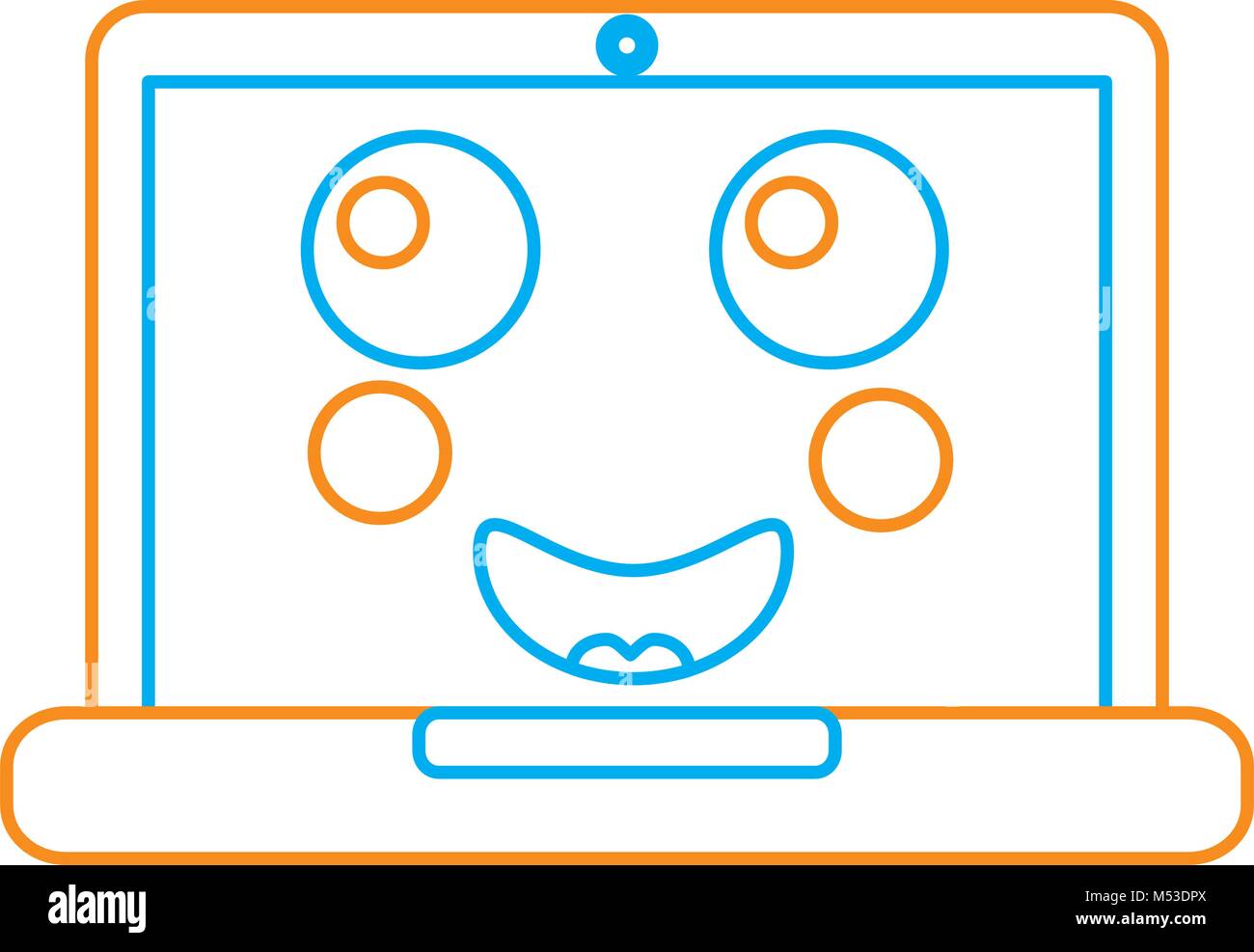 Laptop computer happy emoji hi-res stock photography and images - Alamy