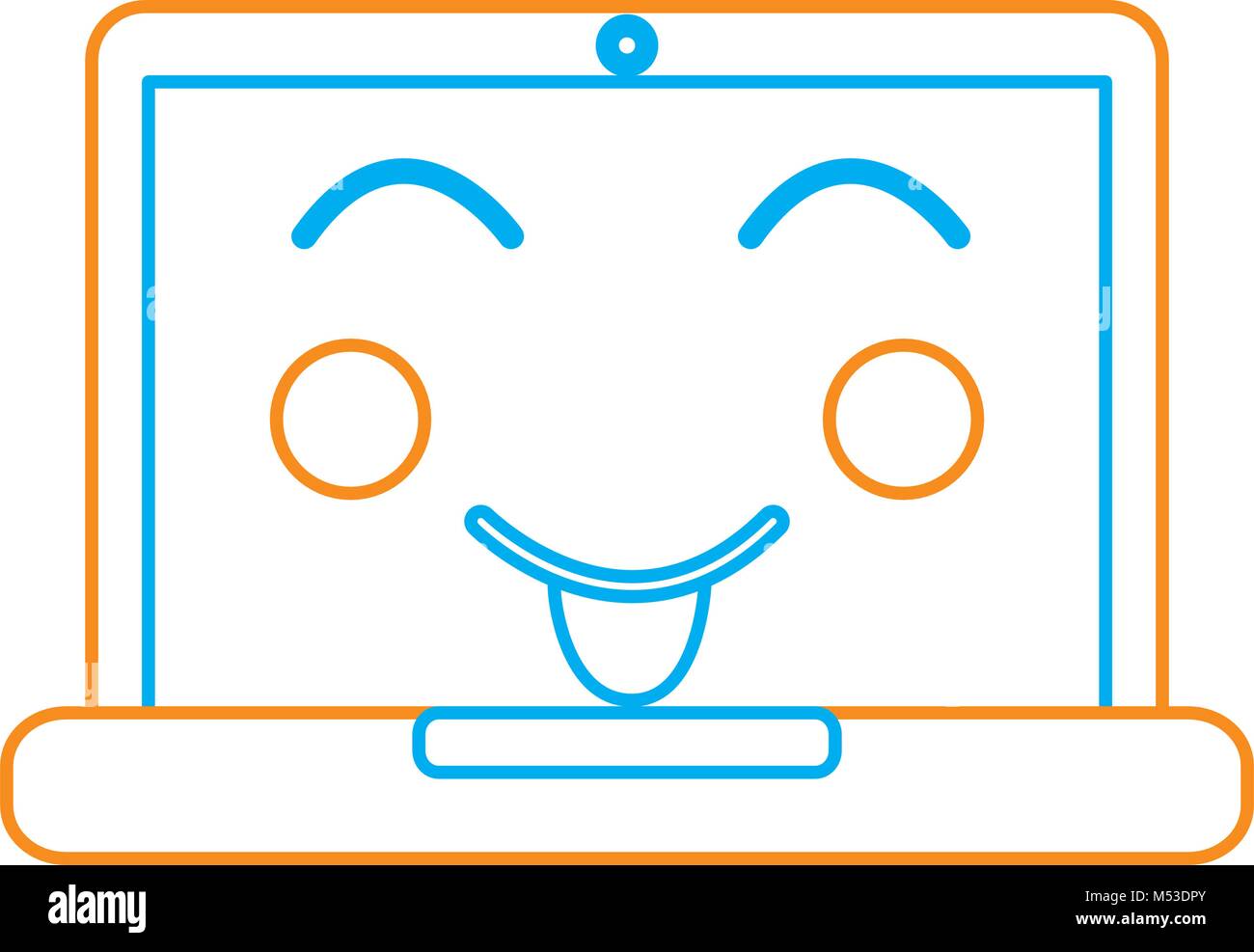 laptop computer happy emoji icon image Stock Vector Image & Art - Alamy