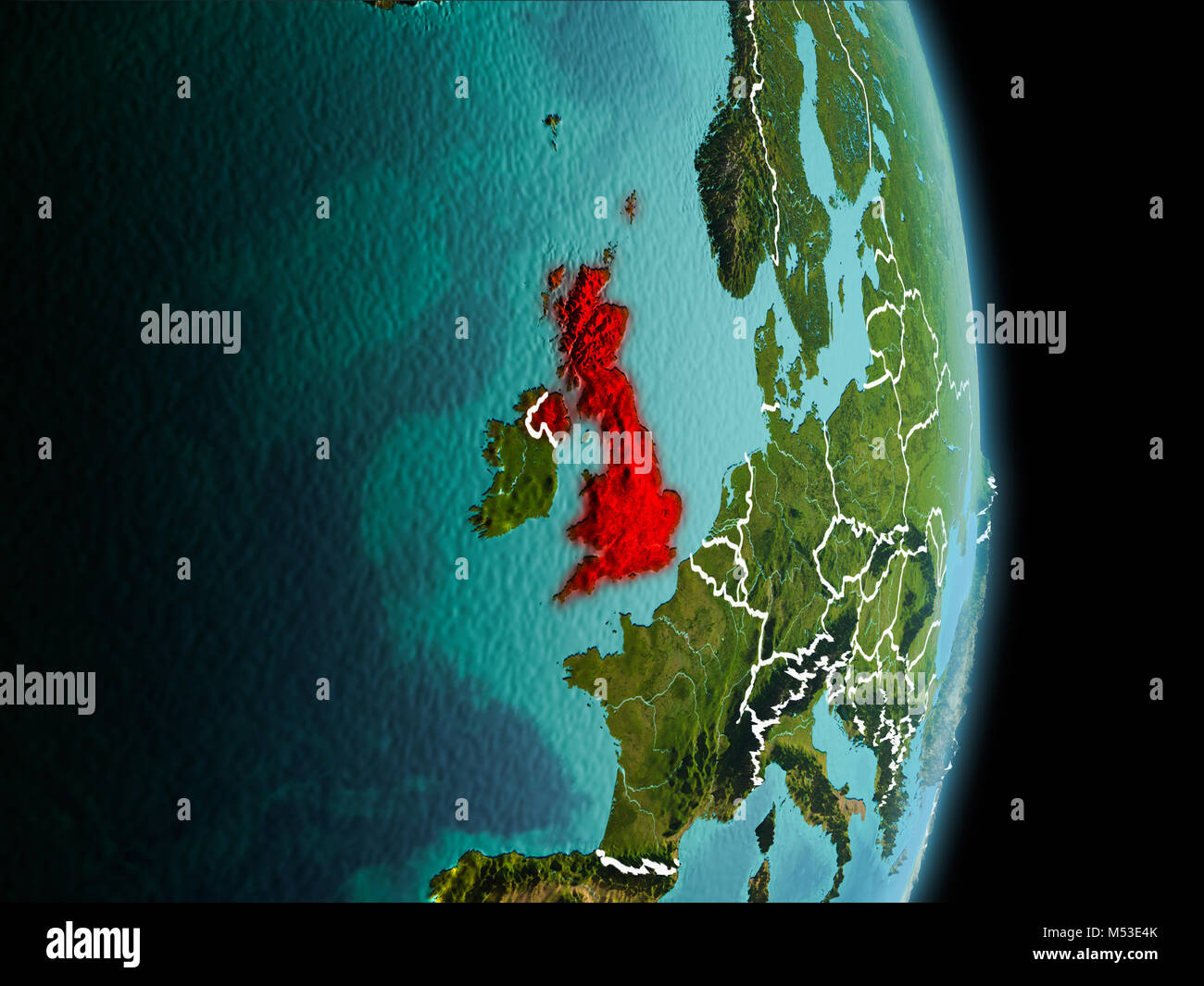 Great Britain Satellite View High Resolution Stock Photography and ...