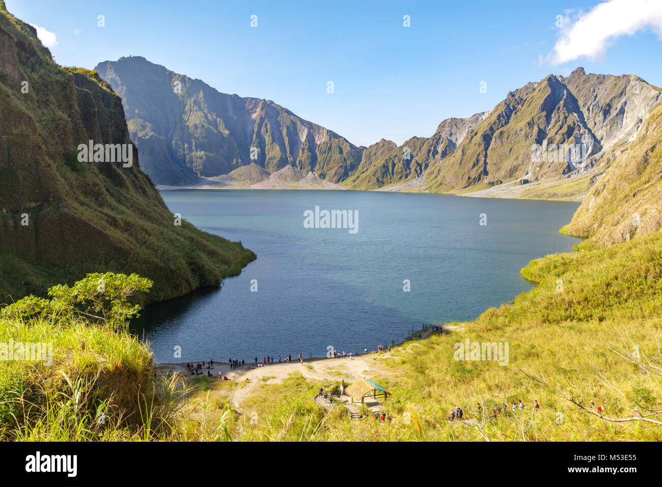 Beautiful landscape at Pinatubo Mountain Crater Lake, Philippines Stock ...