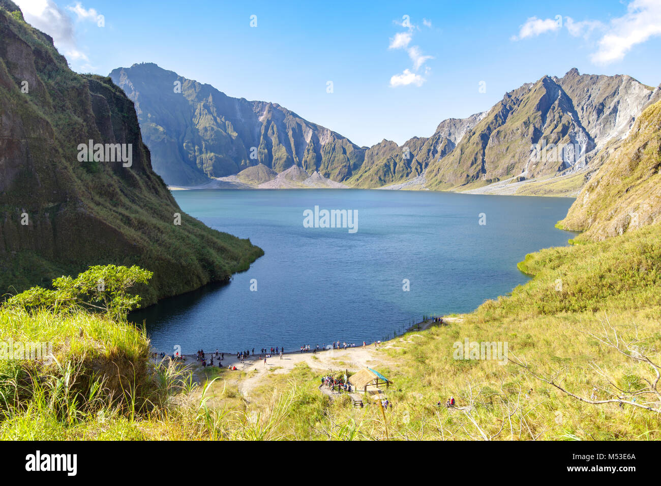 Beautiful landscape at Pinatubo Mountain Crater Lake, Philippines Stock ...