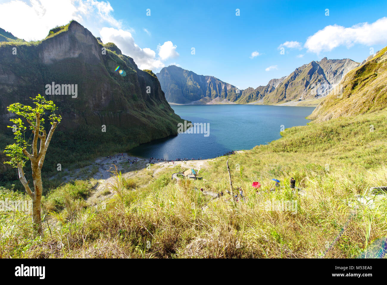Beautiful landscape at Pinatubo Mountain Crater Lake, Philippines Stock ...