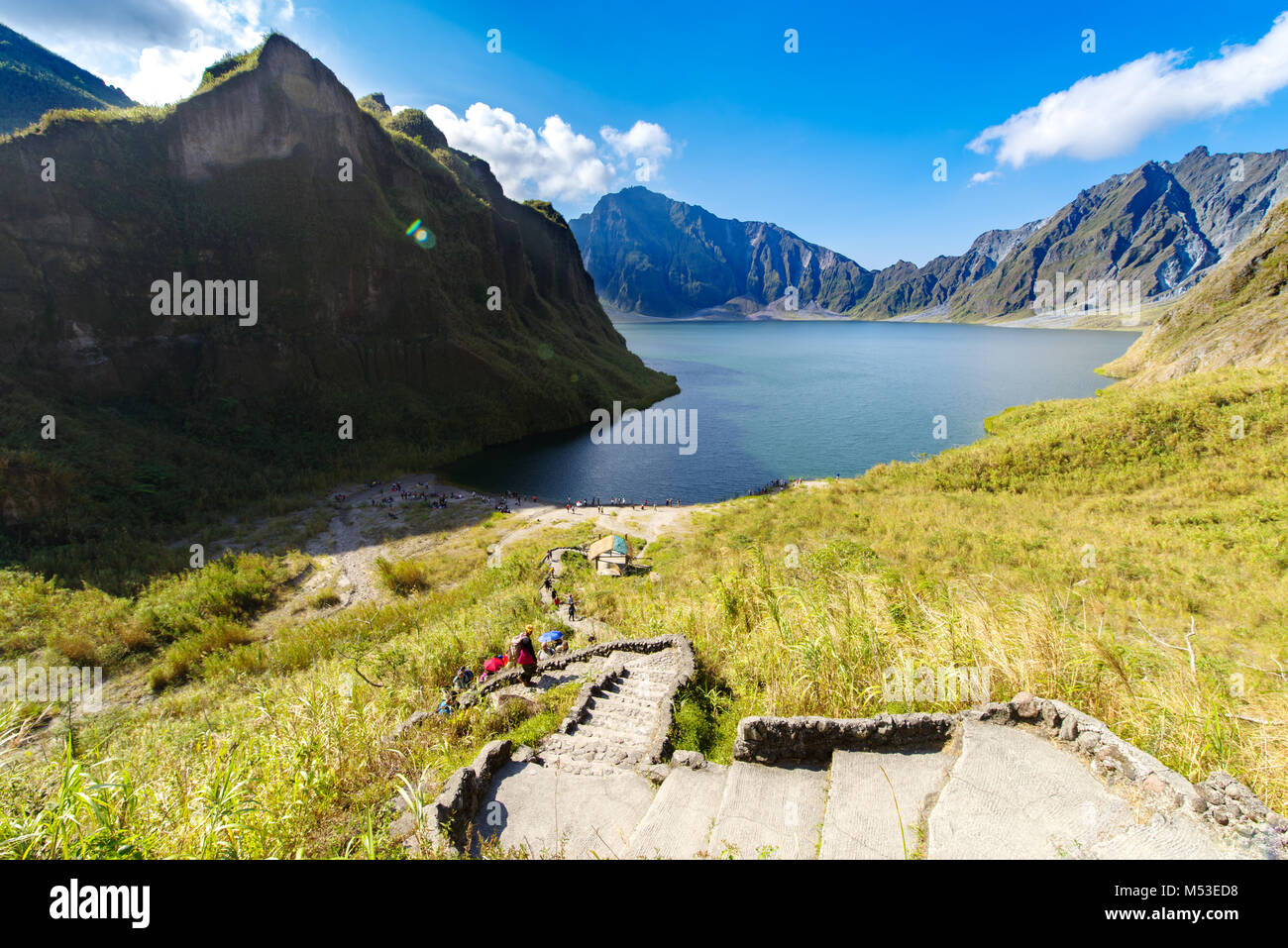 Beautiful landscape at Pinatubo Mountain Crater Lake, Philippines Stock ...