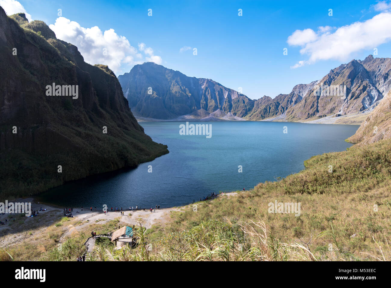 Beautiful landscape at Pinatubo Mountain Crater Lake, Philippines Stock ...